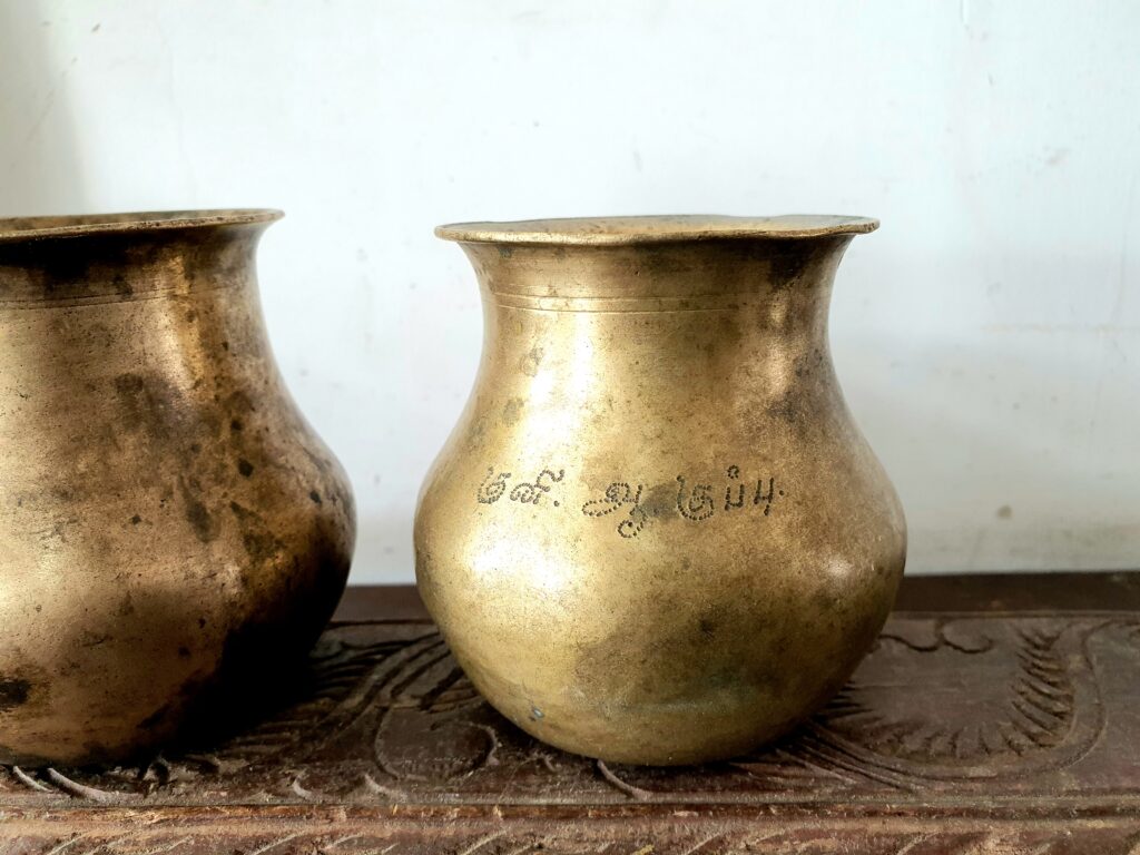 Panagha Kuvalai set bronze - Indian Antique Quest
