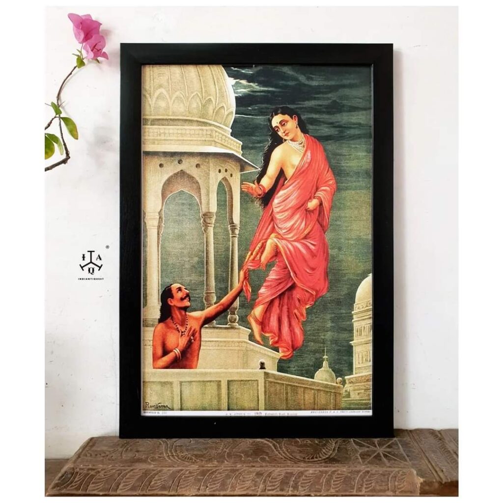 Raja Ravi Varma’s Celestial Nymph Urvashi King Pururavas framed new ...
