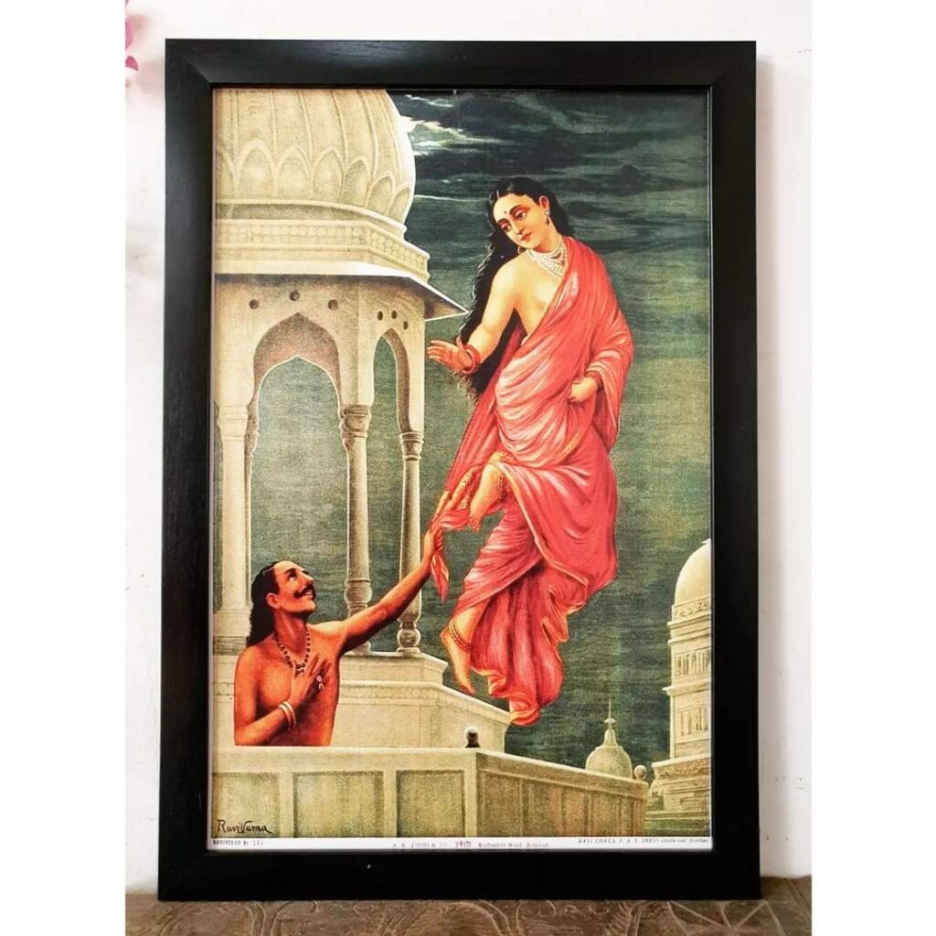 Raja Ravi Varma’s Celestial Nymph Urvashi King Pururavas framed new ...