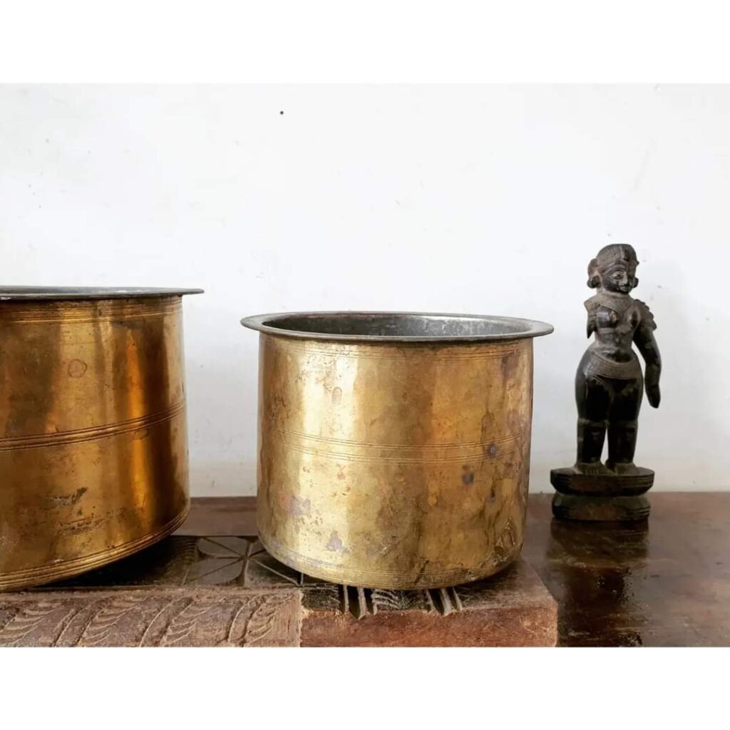 Chettinadu Adukku pathiram set of three heavy cast brass - Indian ...