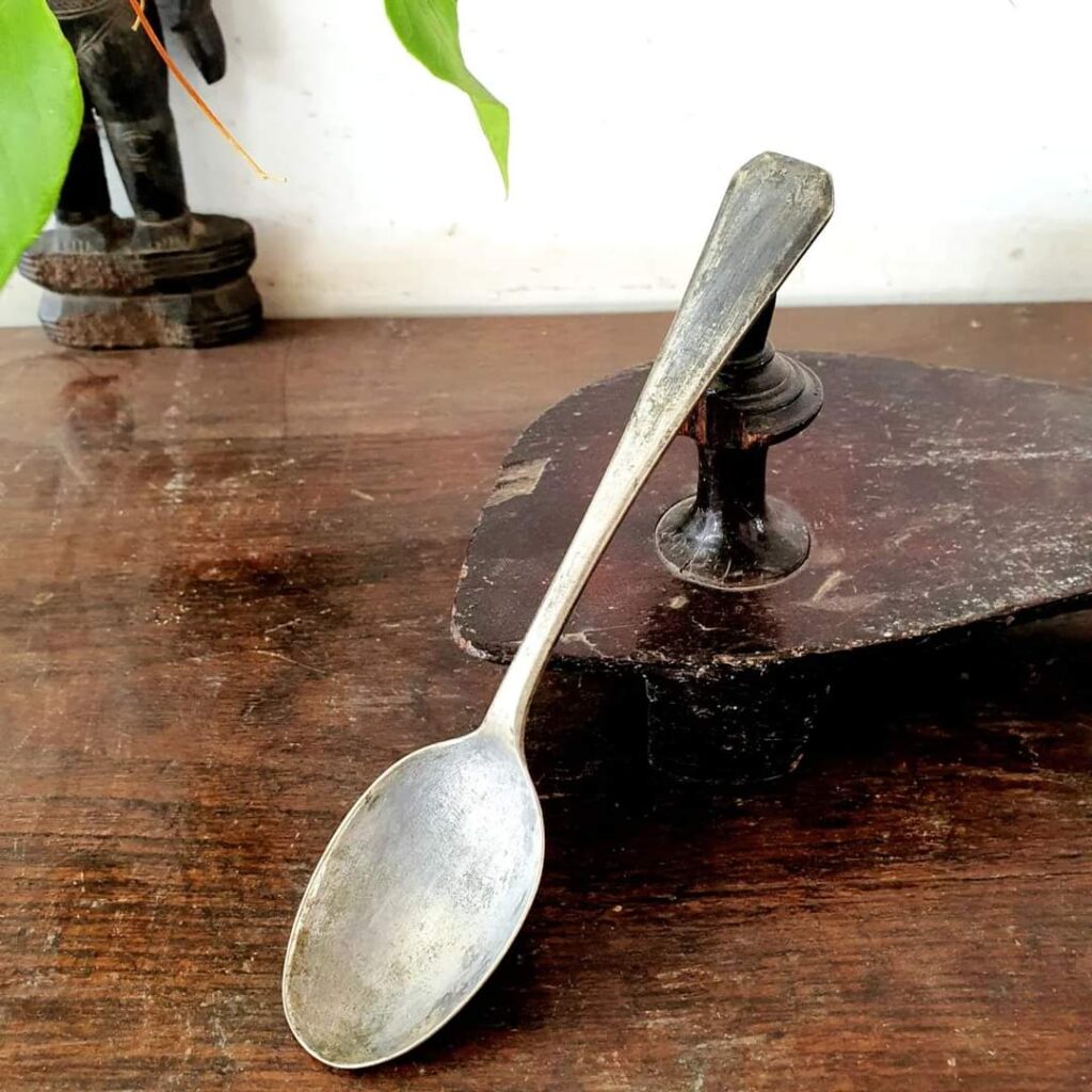 English Silver coated EPNS AP spoon - Indian Antique Quest
