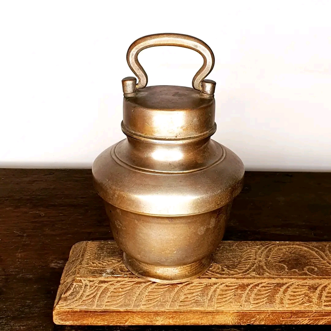 Poo Kinna bronze Kooja - Indian Antique Quest